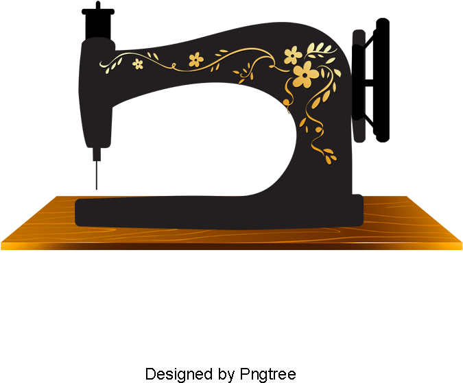 Download Vintage Máquina De Costura - Sewing Machine - Full Size PNG ...