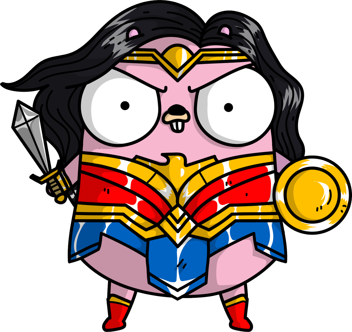 Download Ashley Mcnamara On Twitter - Gopher Wonder Woman - Full Size ...