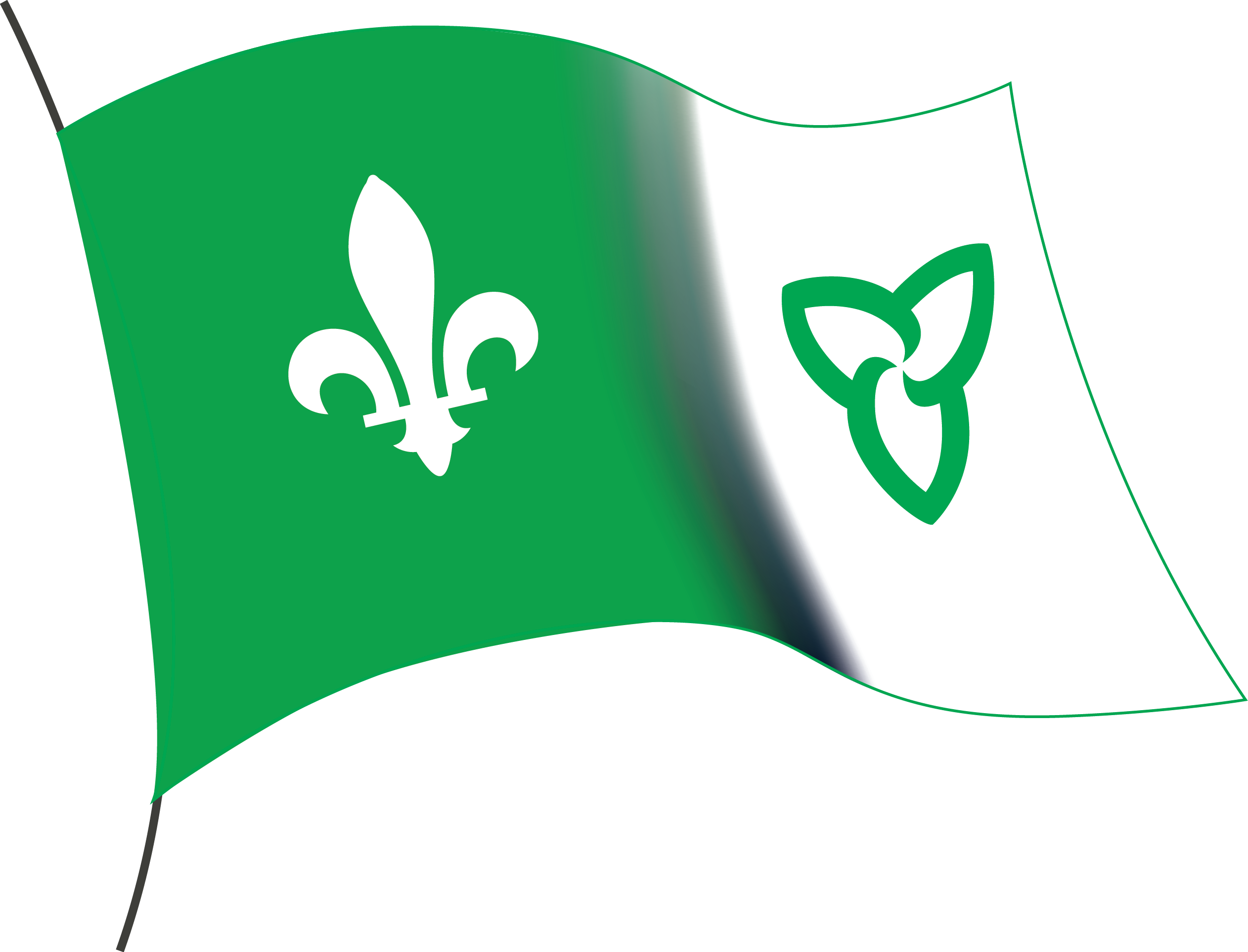 Download Télécharger - Drapeau Franco Ontarien Clipart - Full Size PNG ...