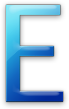 Download Letter E Blue Png - Full Size PNG Image - PNGkit