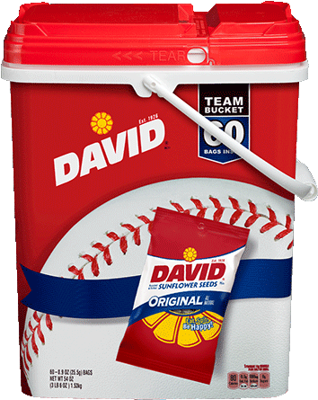 Download David Team Bucket Original Sunflower Seeds 60 Ct Bags - Full ...