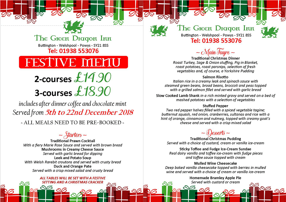 Download Christmas Menu - Christmas Day - Full Size PNG Image - PNGkit