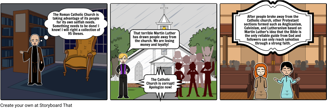 Download Protestant Reformation Comic Strip - Comic Strip Of The ...