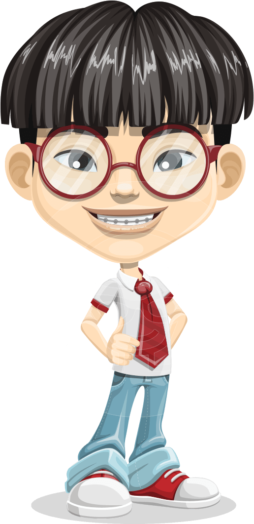 Download Jeng Li Schoolboy - Chinese Boy Cartoon Characters - Full Size ...