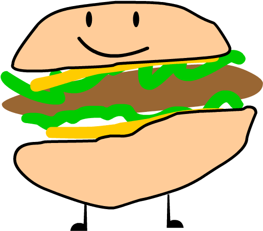 Download Burger By Cheese7373 - Bfdi Cheeseburger - Full Size PNG Image ...
