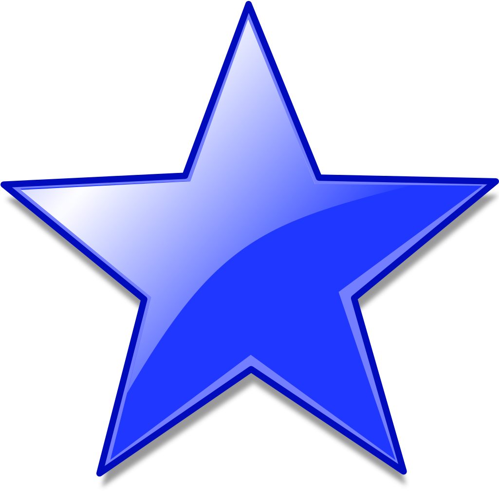 Download Crystal Clear Action Bookmark Blue - Star Blue Color Png ...