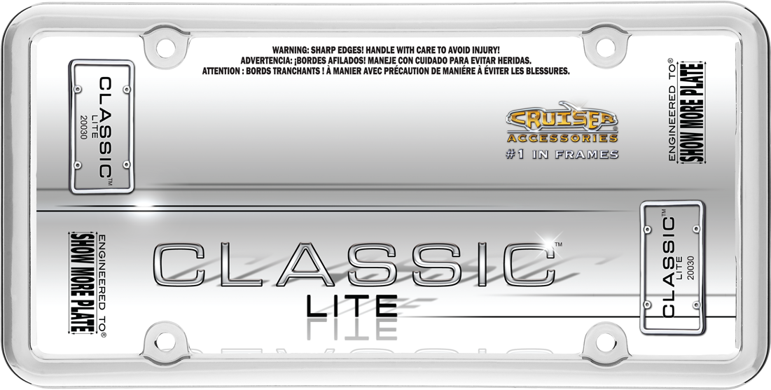 Download Classic Lite, Chrome - Classic Lite Plain Metal Chrome License ...