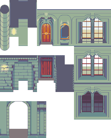 Download Castle - Castle Walls Pixel Art - Full Size PNG Image - PNGkit