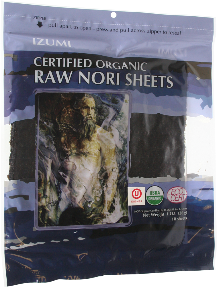 Download Raw Organic Nori Sheet, 10-pack, Izumi Brand - Rawnori Raw ...