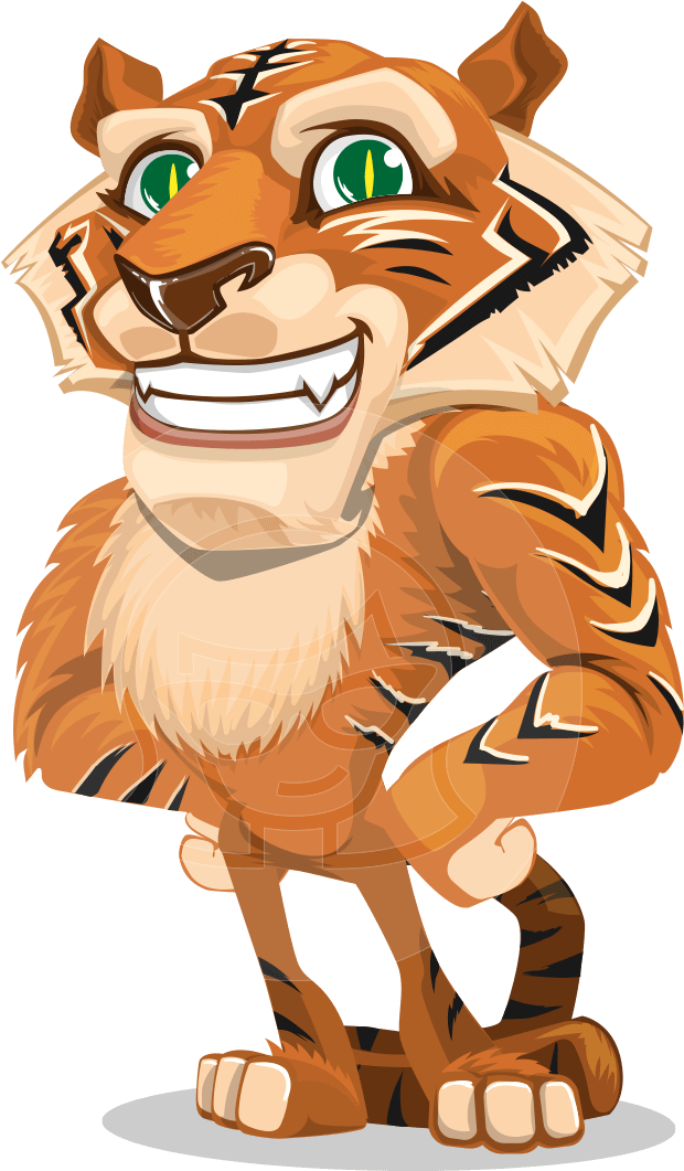 Download Tiger Bone - Tiger Cartoon Illustration Png - Full Size PNG ...