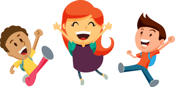 Download Three Kids Cheering - Children Cheering Clipart - Full Size ...