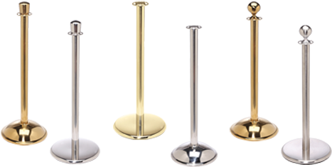 Download Post And Rope Stanchion Barriers - Brass Stanchion Kit: 10 + 9 ...