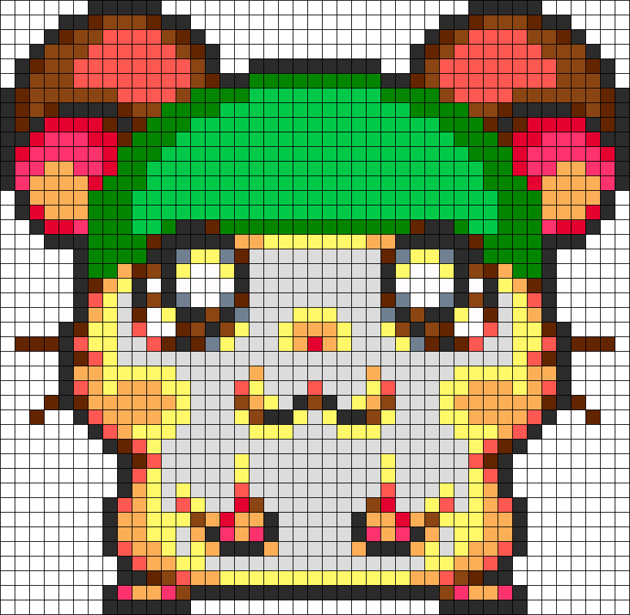 Download Cappy Perler Bead Pattern / Bead Sprite - Cute Hamtaro Pixel ...