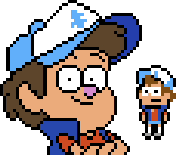 Download Dipper [gravity Falls] - Pixel Art De Dipper - Full Size PNG ...