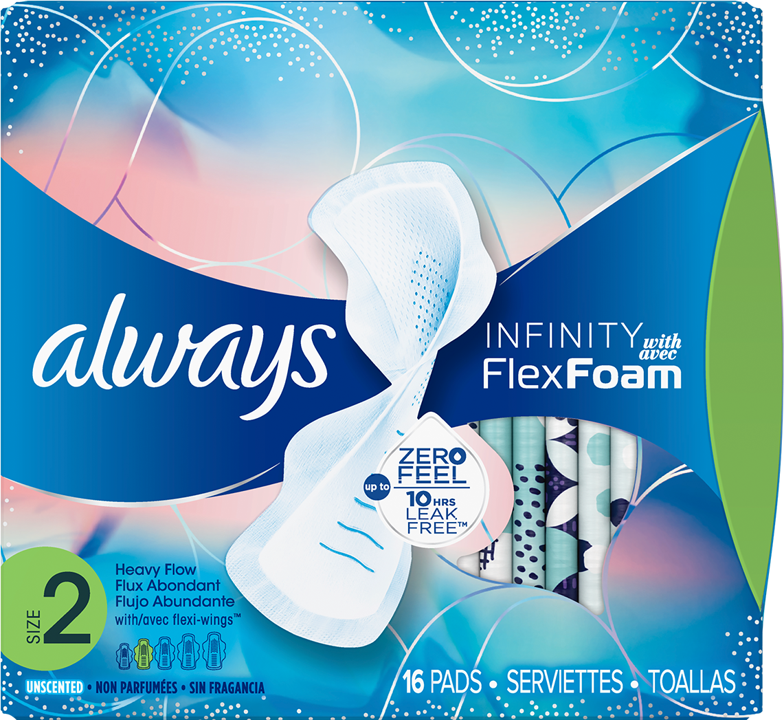 Download Always Infinity Size 2 Super Pads With Wings, Unscented ...