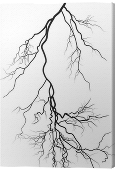 Download Cuadro En Lienzo Complicado Rayo Negro Sobre Blanco - Orages ...