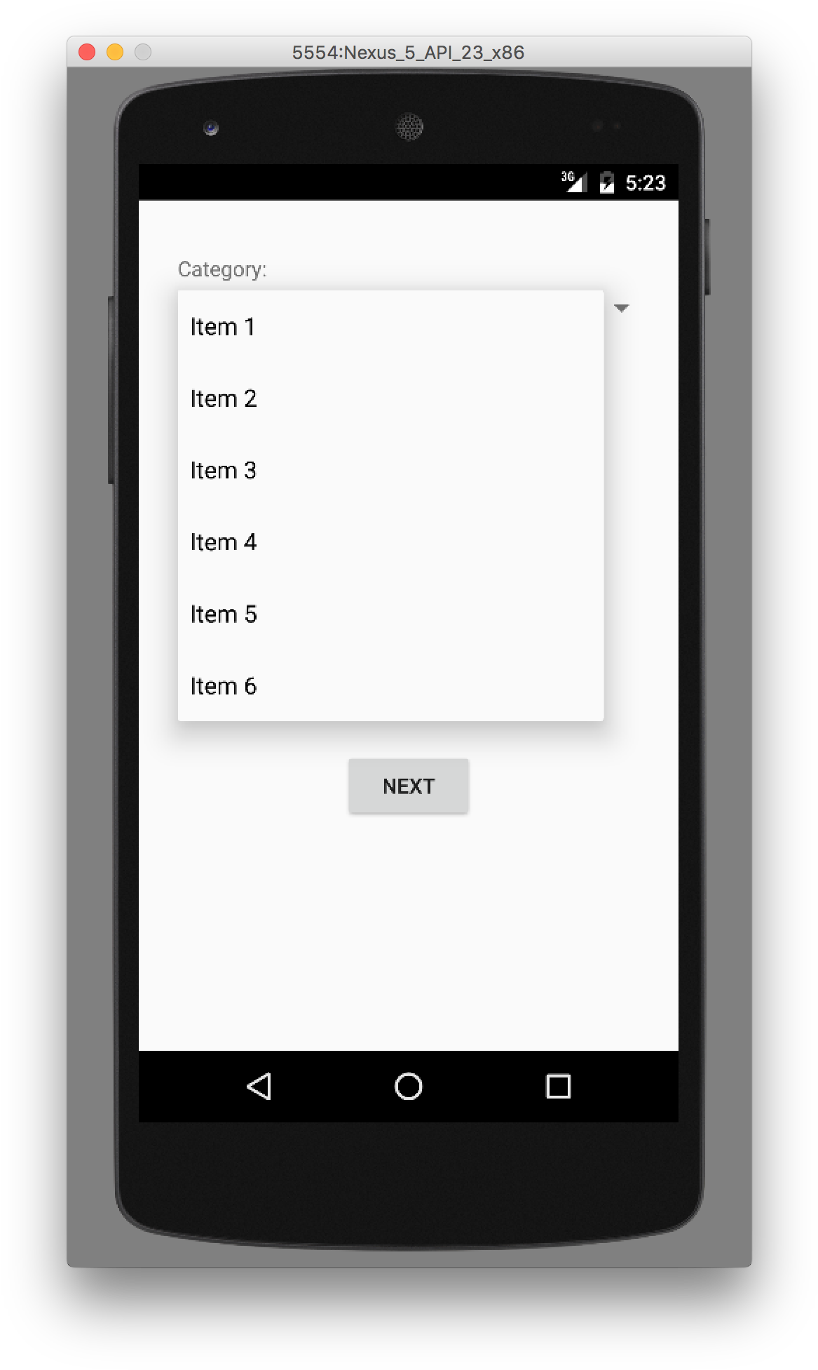 Download Android Spinner Drop Down List - Android Studio Emulator Hello World - Full Size PNG ...
