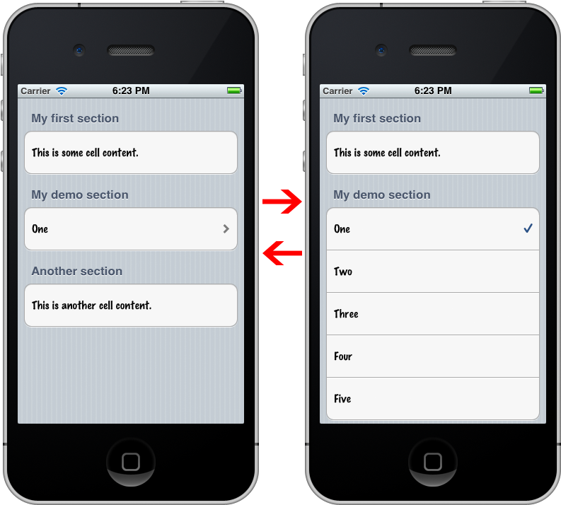 Download Implementing A Drop Down List Inside An Uitableview - Ios App List View - Full Size PNG ...