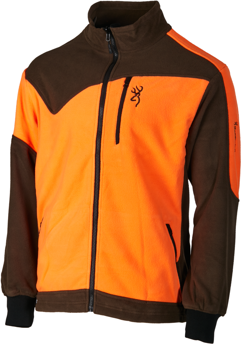 Download Jacket, Powerfleece One Zippin, Green Orange - Jacket - Full ...
