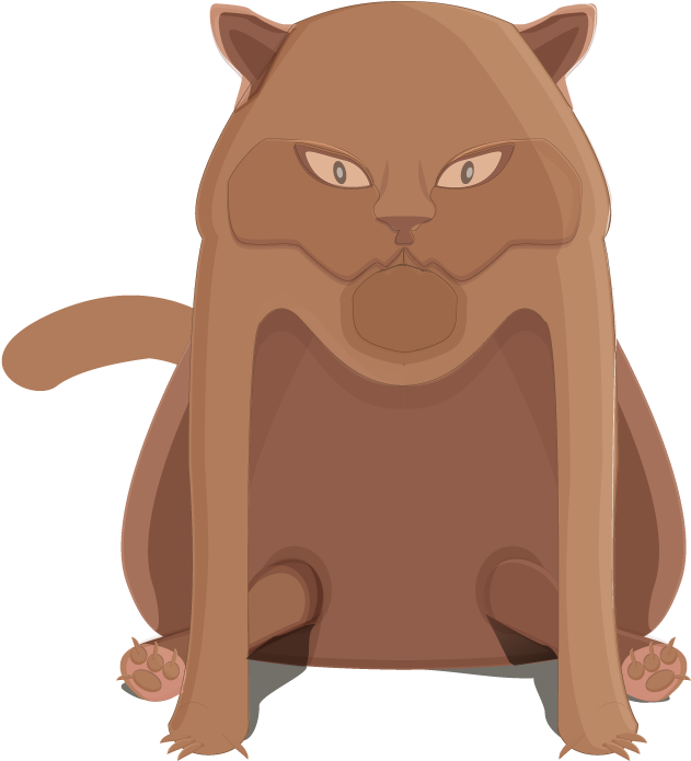 Download Illustration Of A Serious Cat, Vector - Cartoon - Full Size ...