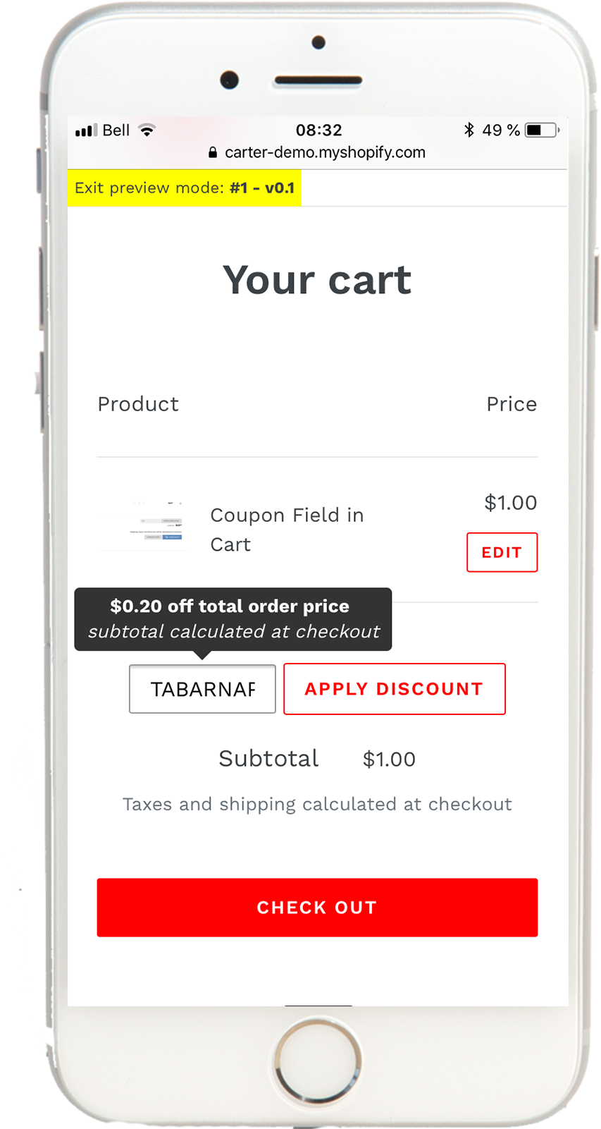 Download Coupon Field Mobile Discount Applied - Mobile - Full Size PNG ...