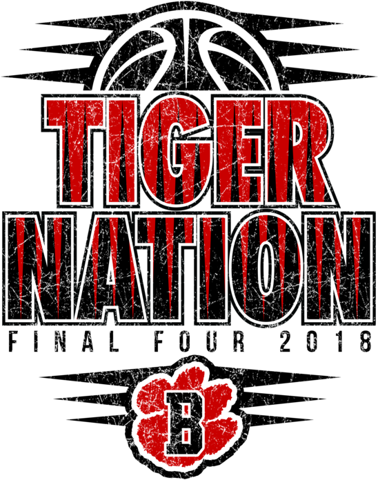 Download Tiger Nation Basketball Triangle Spike Stripes Paw - Spike ...