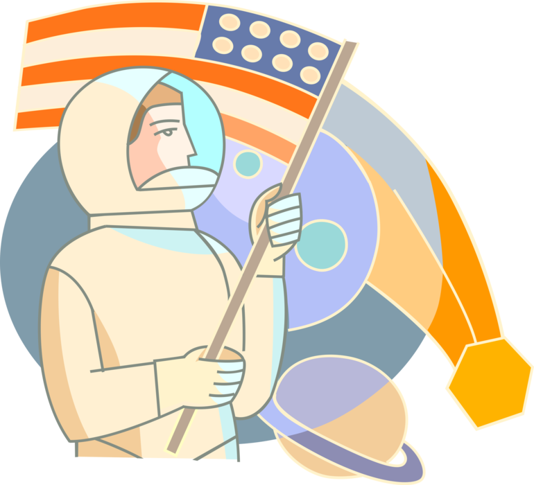 Download Vector Illustration Of Outer Space Exploration Astronaut ...