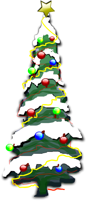 Download Christmas Tree Illustration - Christmas Tree With Snow Clipart ...