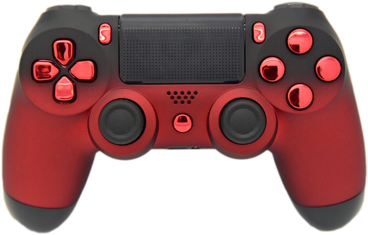 Download Red & Black Fade Ps4 Controller - Ps4 Red And Black - Full ...