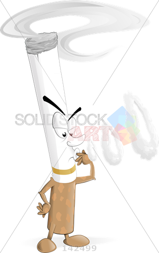 Download Stock Illustration Of Cartoon Of A Evil Cigarette Character ...