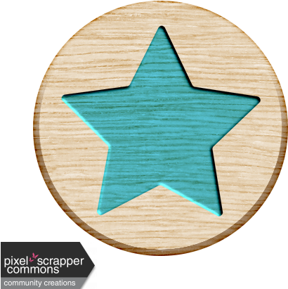 Download Wooden Star Button - Emblem - Full Size PNG Image - PNGkit