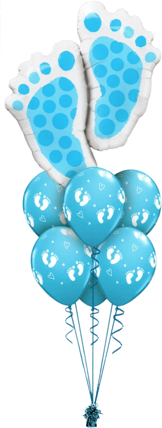 Download Blue Baby Footprint Luxury - Baby Feet Balloons Qualatex ...
