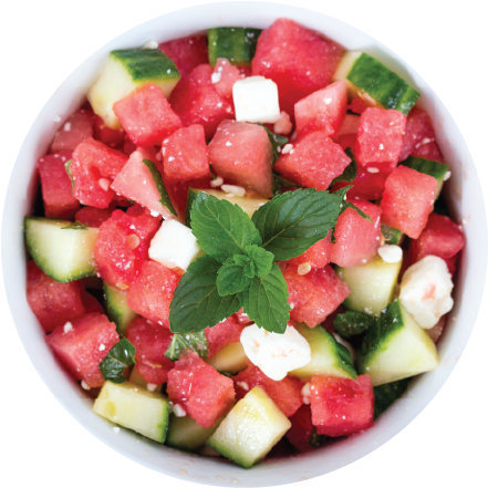 Download Insalata Anguria Cetrioli Feta - Full Size PNG Image - PNGkit