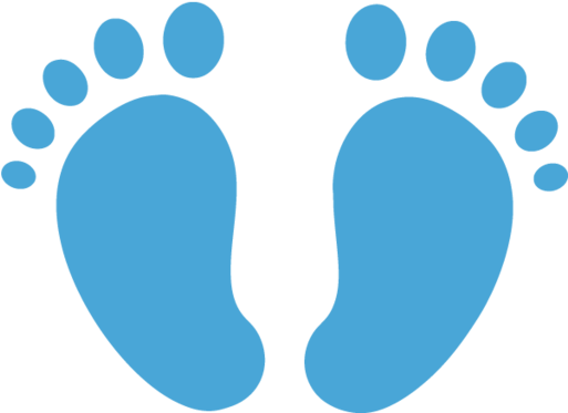 Download Feet - Baby Foot Print Blue - Full Size PNG Image - PNGkit