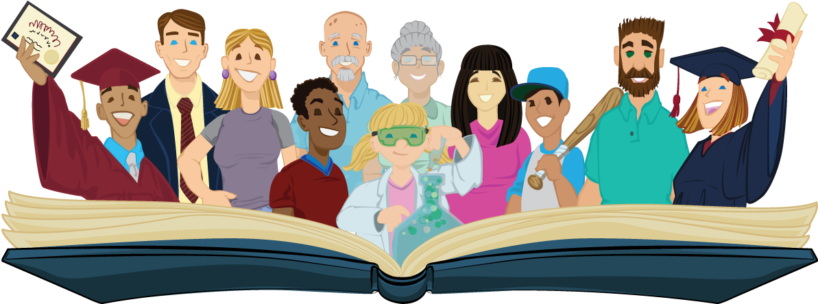 Download Vector Drawing Of Various People Representing Education ...