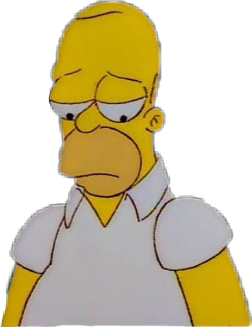 Download Report Abuse - Homer Simpson Sad Png - Full Size PNG Image ...