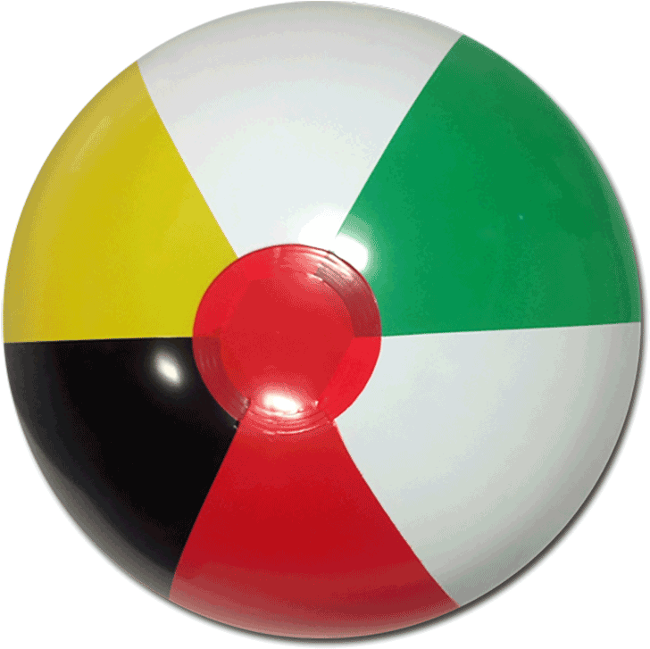 Download 16-inch Beach Balls - Yellow Green Red White - Full Size PNG ...