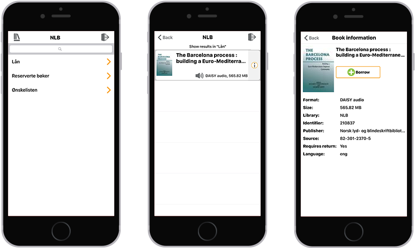 Download 3 Iphones Showing Nlb Library Menu, A Sample List Of - Sort ...