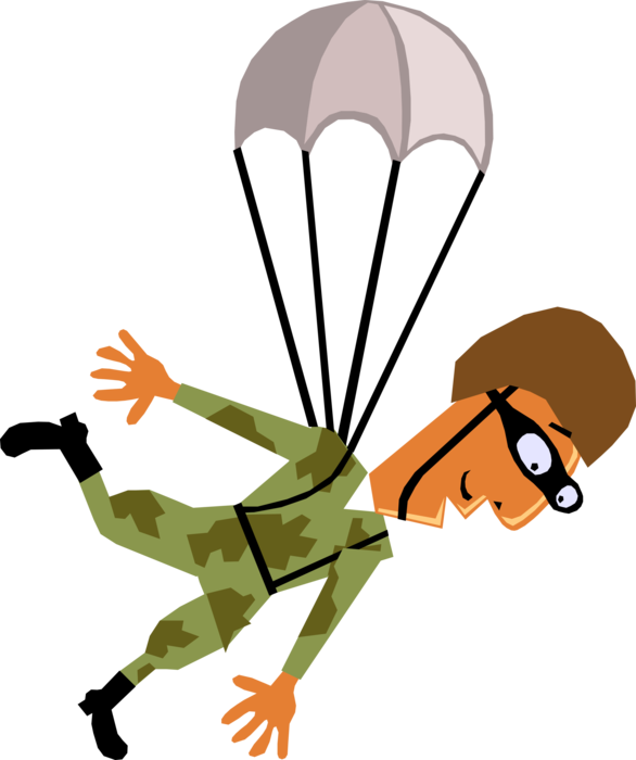 Download Vector Illustration Of Military Armed Forces Paratrooper ...