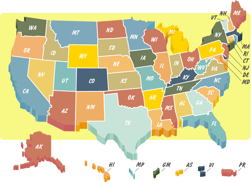 Download Us Map - Whats A State - Full Size PNG Image - PNGkit