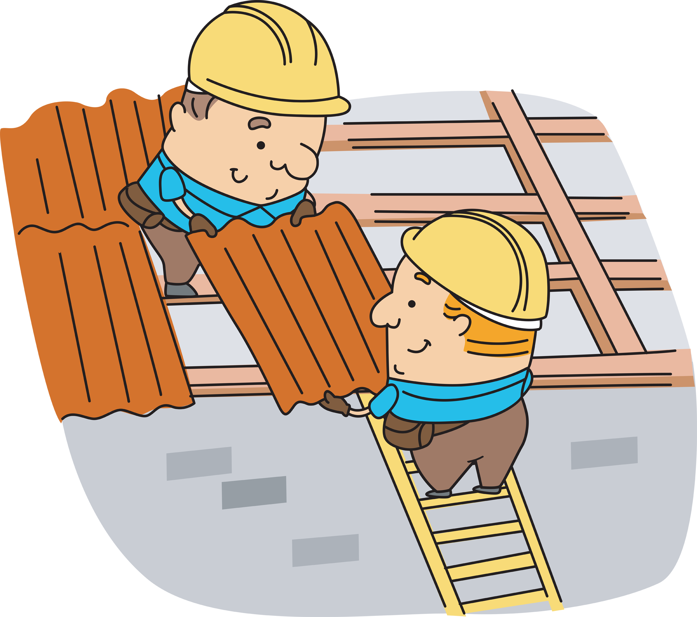 Download A Long Time Coming - Roofing Cartoon - Full Size PNG Image ...