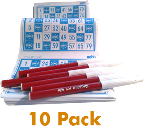 Download 640 Bingo Cards Binvi + 10 Pens - Full Size PNG Image - PNGkit