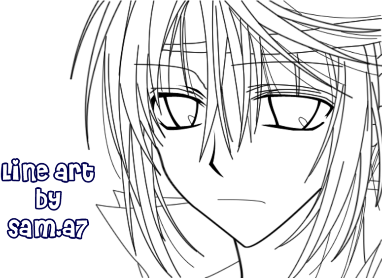 Download Lineart Anime - Anime Face Line Art - Full Size PNG Image - PNGkit