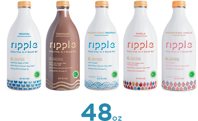 Download Ripple Original Milk - 48 Fl Oz Bottle - Full Size PNG Image ...