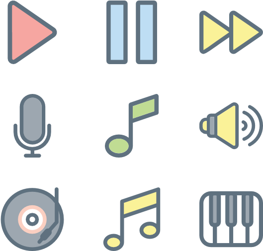 Download Music - Music Icon Colour Png - Full Size PNG Image - PNGkit