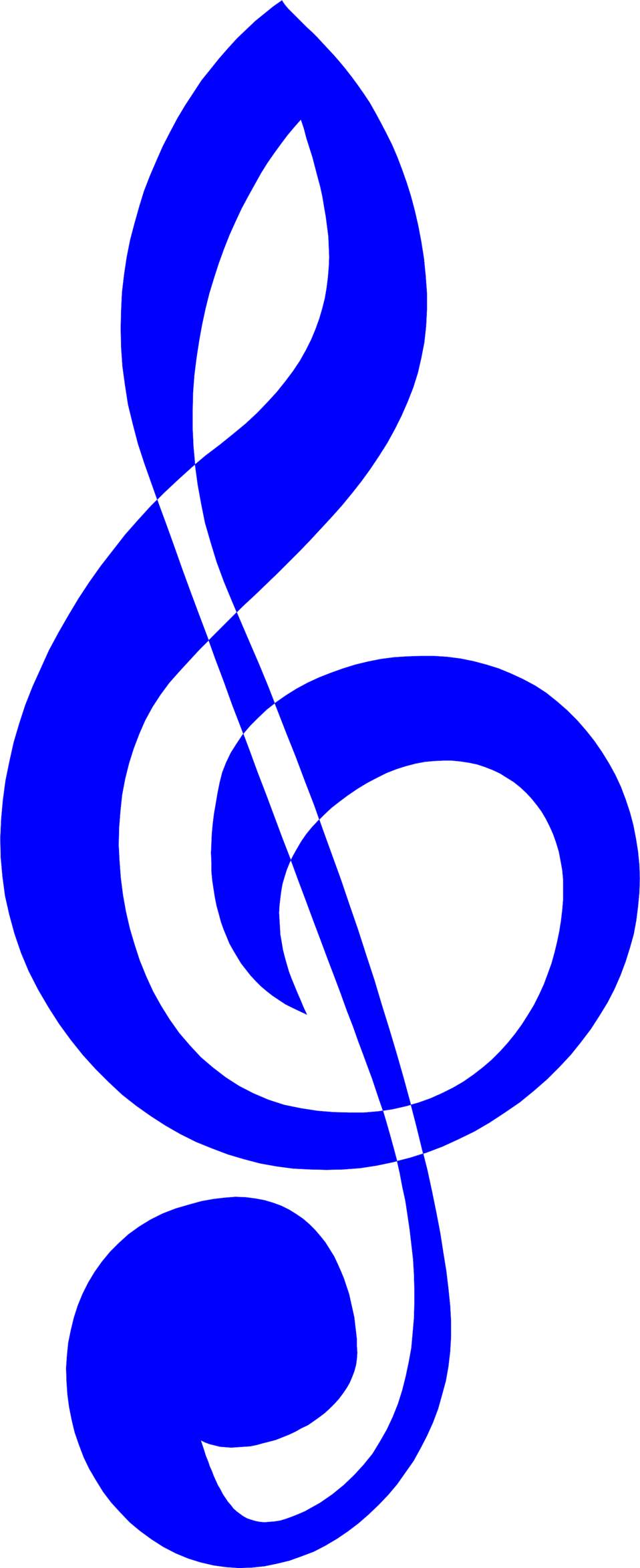 Download Blue Treble Clef - Full Size PNG Image - PNGkit