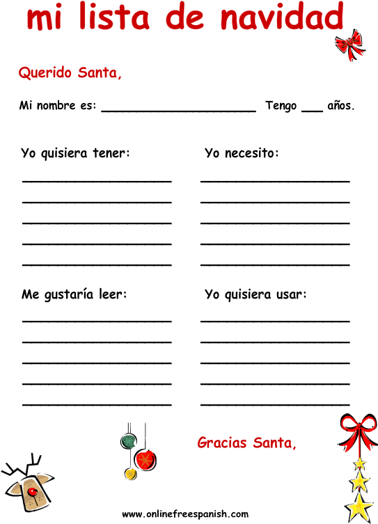 Download Transparent Mi Lista De Navidad Impresión Gratis My Christmas ...