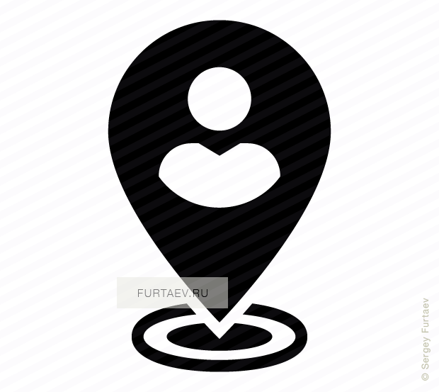 Download Vector Icon Of Map Marker Showing Man Position - User Icon Map ...