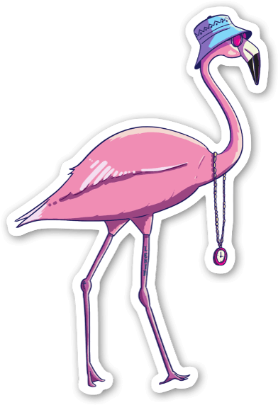 Download Street Flamingo Sticker - Sticker - Full Size PNG Image - PNGkit