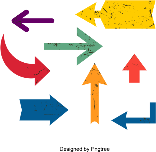 Download Simple Cartoon Direction Arrow Design, Simple, Direction ...